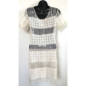 Nasty Gal | Dresses | Nasty Gal Kerol D Crochet Fringe Dressswim Cover ...